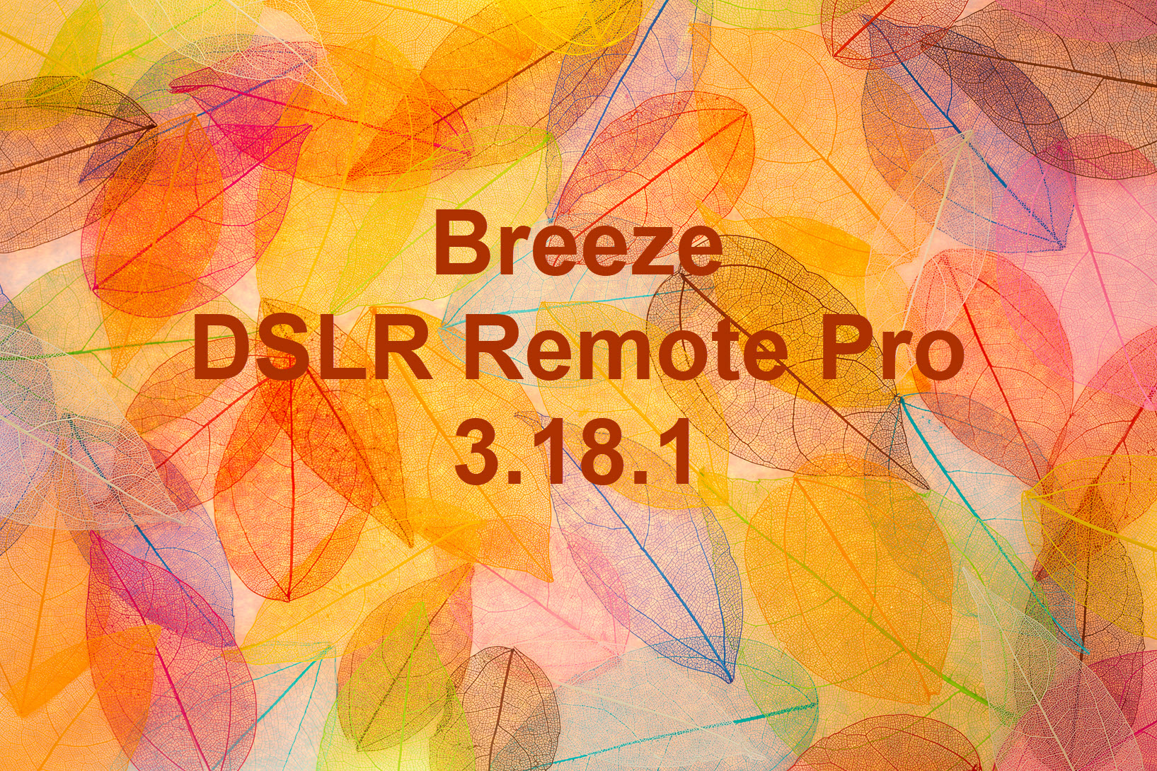 DSLR Remote Pro 3.18.1.1 released today - Breeze Systems Blog